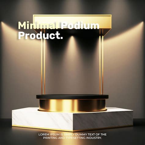 제품 디스플레이 3d 렌더링을 위한 제품 프레젠테이션 장면을 위한 고급 연단 무대 디스플레이 목업 프리미엄 Psd 파일