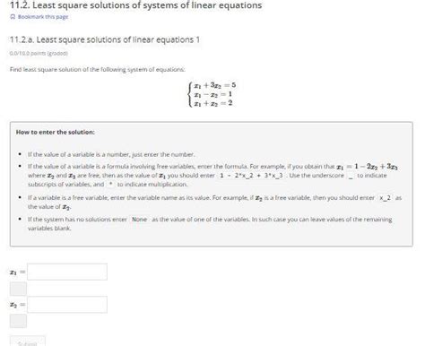 Solved Least Square Solutions Of Systems Of Linear Chegg