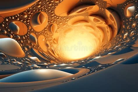 A Surreal And Fractal Threee Dimensional Tunnel Stock Illustration Illustration Of Surreal