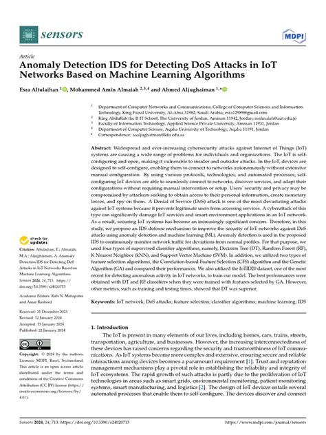 Anintrusion Detection System Over The Iot Data Streams Using