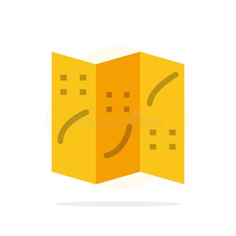 Map Navigation Location Abstract Circle Background Flat Color Icon Stock Vector Illustration