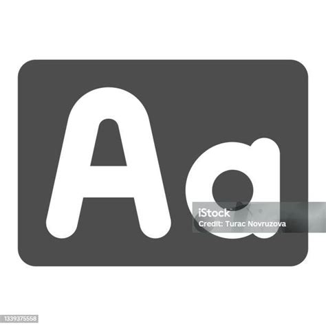 자본 및 작은 문자 A 상부 및 소문자 솔리드 아이콘 문자 개념 흰색 배경에 알파벳 벡터 기호 모바일 개념 및 웹 디자인을위한 글리프 스타일 아이콘 벡터 그래픽 0명에 대한