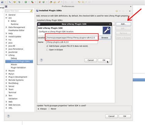 How To Configure Liferay Plugin Sdk In Eclipse Giuseppe Urso Blog