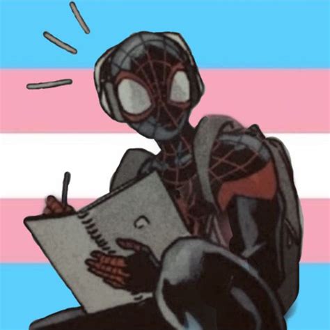 Miles Morales Trans Pfp Spiderman Drawing Spiderman Artwork