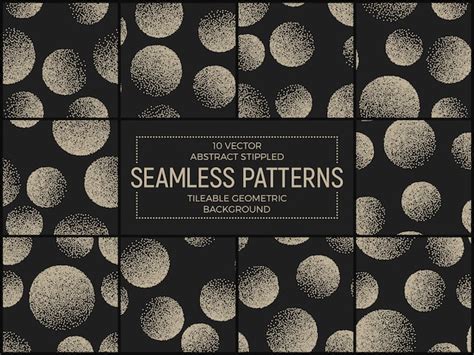 Premium Vector Abstract Stippled Seamless Patterns Vector Set