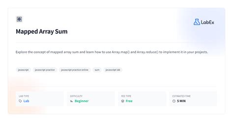 Mastering Mapped Array Sum In Javascript Labex
