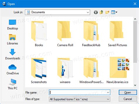 Change Places Bar Items In File Dialog In Windows