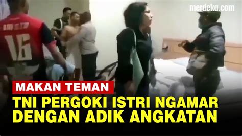 Viral, Anggota TNI Pergoki Istri Selingkuh dengan Adik Angkatan di Kamar Hotel - YouTube