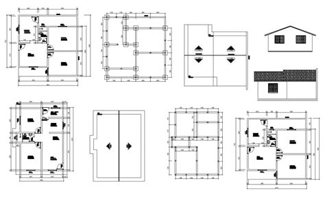 Housing Building Structure Detailing 2d View Layout Elevation And Plan Autocad File Artofit
