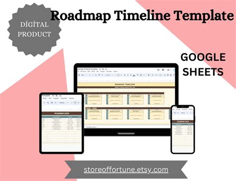 Roadmap Timeline Template Google Sheets Project Planner Editable Milestone Tracker Visual
