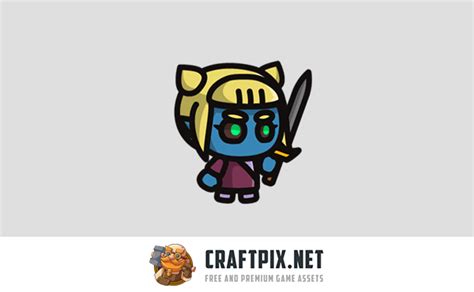 Dark Elf Tiny Style D Character Sprites CraftPix Net