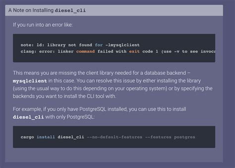 error could not compile `mysqlclient sys` · issue 1286 · diesel rs