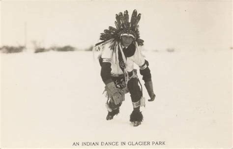 Blackfoot Indian Performs Dance In Snow Ms 320 Paul Dyck Mccracken