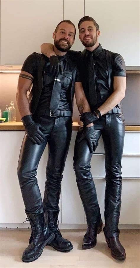 Leather Pants Mens Vintage Brown Biker Style With Buckles And 5