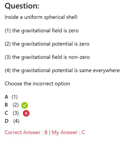 question inside a uniform spherical shell filo