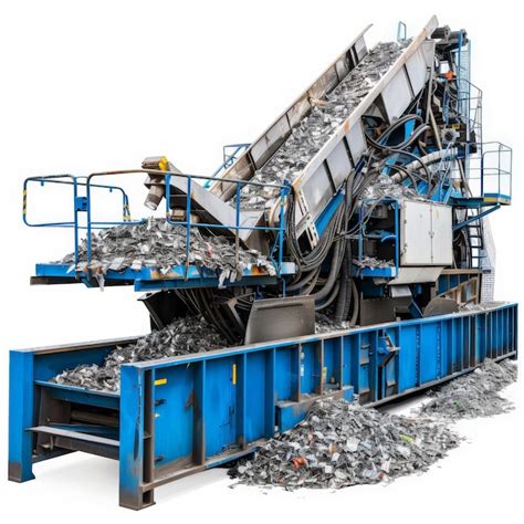 Premium Photo A Metal Recycling Facility With Shredders And Magnetic