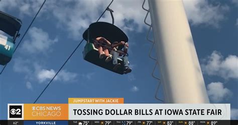 Jumpstart With Jackie Raining Dollar Bills At Iowa State Fair Gender Reveal With Adele Cbs