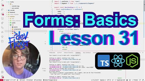 lesson 31 forms basics typescript node js react youtube