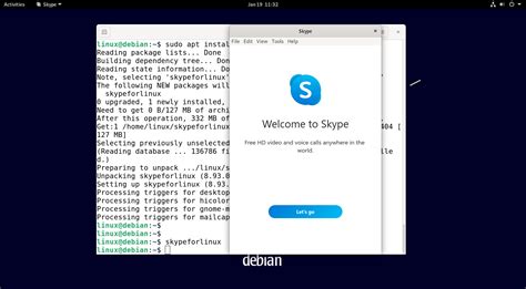 how to install skype on debian linux genie