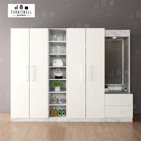 ตู้เสื้อผ้าพร้อมโต๊ะเครื่องแป้ง 2 6x2 เมตร คละสี สั่งได้ เฟอร์นิเจอร์และของตกแต่งบ้านออนไลน์