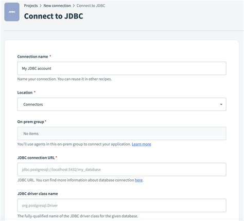Workato Connectors Jdbc Workato Docs