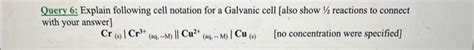 solved query 6 explain following cell notation for a