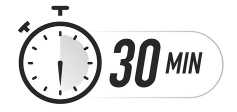 Premium Vector Timer Icon 30 Minutes Vector Black Color