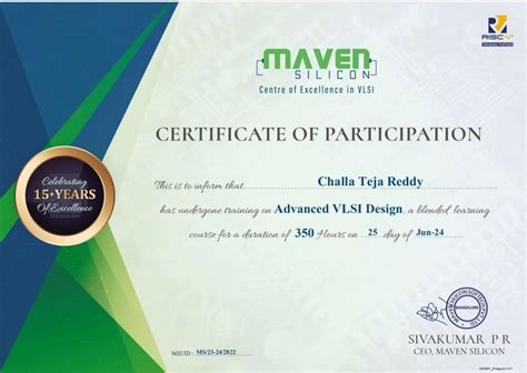 vlsi semiconductors mavensilicon careergrowth challa tejareddy