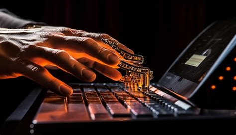 Premium Ai Image Robotic Hand Pressing A Keyboard On A Laptop
