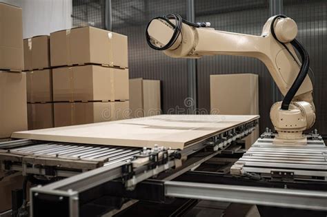 Palletizing Robot With Multiple Pallets And Boxes Preparing For