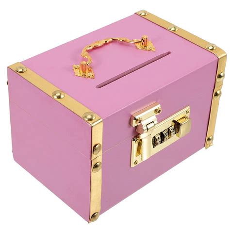 Badu Bg Дървена касичка Изящна многофункционална практична декоративна кутия Касичка Малък