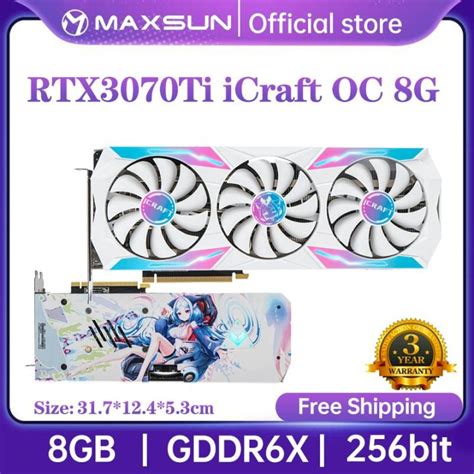กราฟิกการ์ด Maxsun ใหม่ทั้งหมด Geforce Rtx 3070 Ti Icrraft Oc 8g Gpu Gddr6x 8nm Nvidia