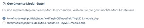 What Do Do With The Manually Installed Tinymce Module After Pw Version