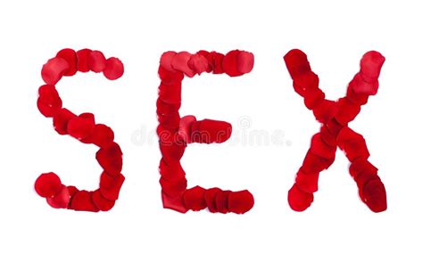 SEX Sign Made Of Rose Petals On White Stock Photo Image Of Petals Flora