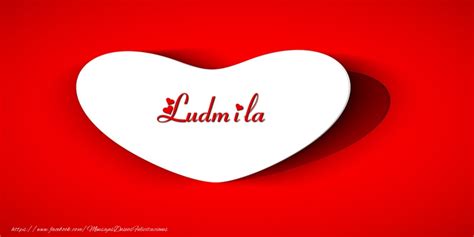 Tarjeta Ludmila En Corazon Corazón Felicitaciones De Amor Para