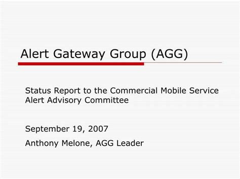Ppt Alert Gateway Group Agg Powerpoint Presentation Free Download