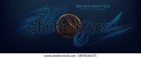 Big Data Analytics Abstract Vector Background Stock Vector Royalty