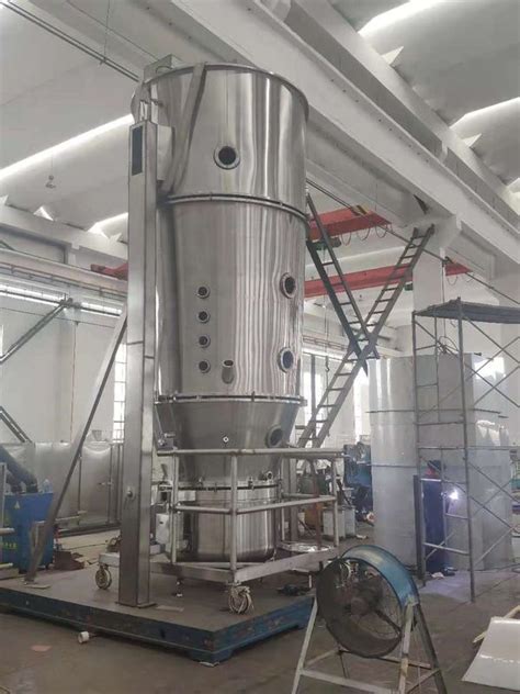 500kg 45kw Fluidized Bed Granulation Process Vertical Fluid Bed Dryer