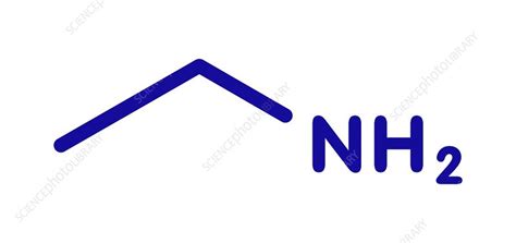 Ethylamine Organic Base Molecule Illustration Stock Image F030