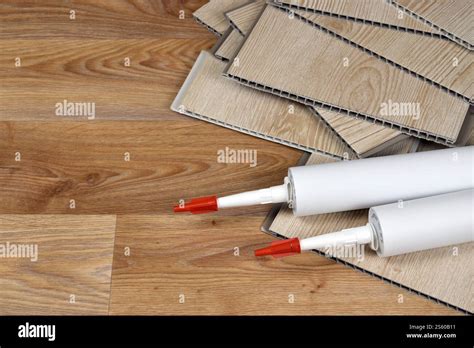 Set Of Items For Pvc Ceiling Indoor Works Assembly Adhesive Bottles