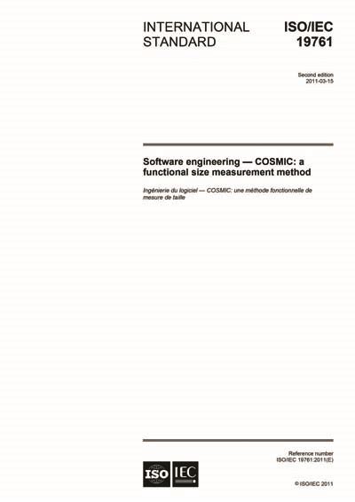 ISO IEC Software Engineering COSMIC A Functional Size Measurement Method