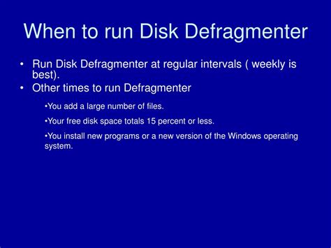 PPT DISK DEFRAGMENTATION PowerPoint Presentation Free Download ID 3871735