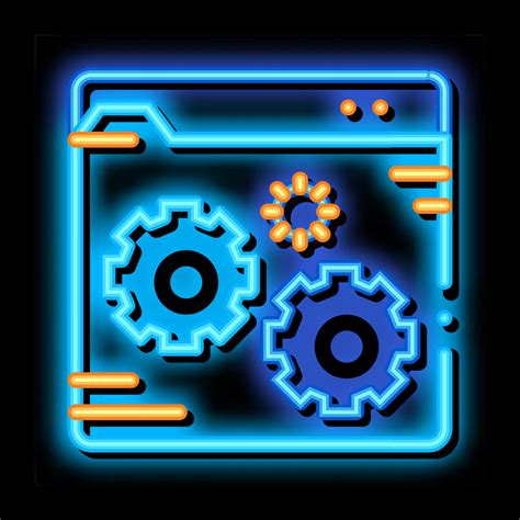 Fixing File Coding System Neon Glow Icon Illustration Vector Art At Vecteezy
