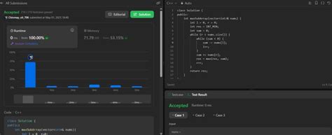 🚀 day 1 of 31 leetcode streak challenge problem 53 maximum subarray… chinmay oli