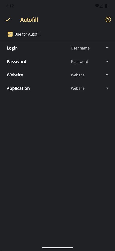 Autofill In Apps