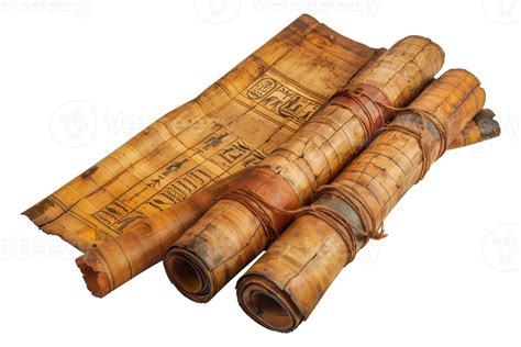 Rolled Ancient Egyptian Papyrus Scrolls Cut Out Stock 45912676 Png