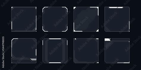 Abstract Frame Hud Technology Futuristic User Interface Stock Vector