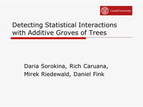 Detecting Statistical Interactions With Additive Groves Of Trees Ppt Download