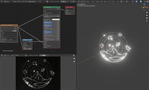 using emission shader and transparency with images as planes