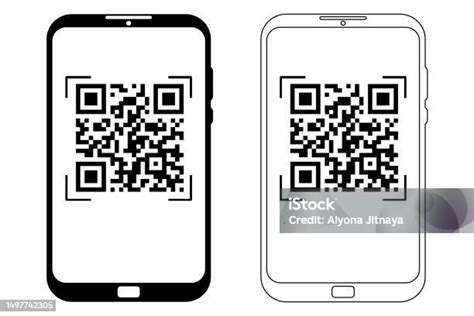 휴대 전화 스캔 Qr 코드 리더 애플 케이션 기술 개념 분리 바코드 스캔기 벡터 그림 Qr코드에 대한 스톡 벡터 아트 및 기타 이미지 Istock